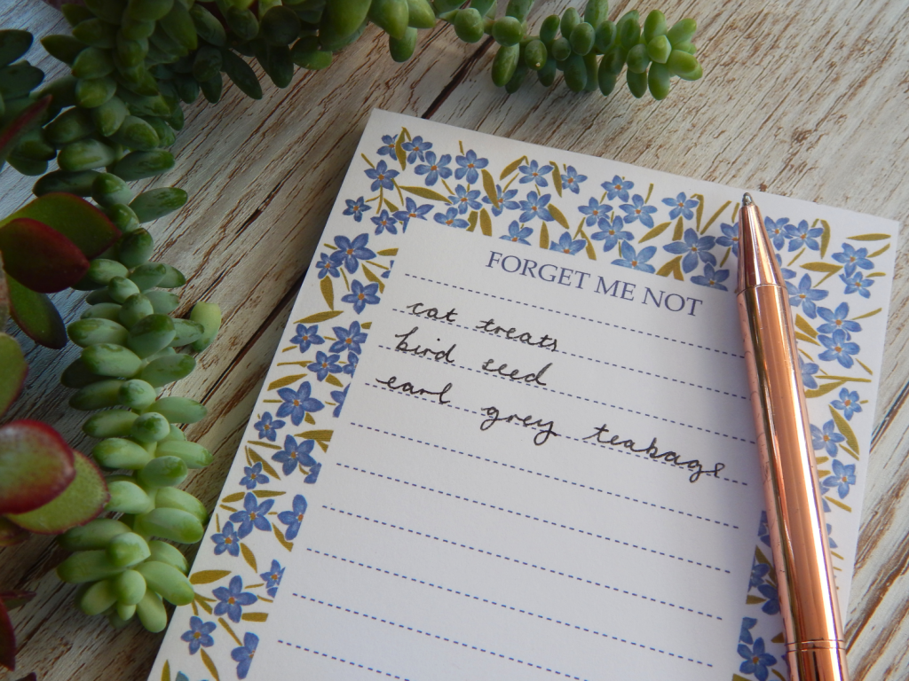 Forget Me Not A6 Jotter Pad – Bloomsbury Nook